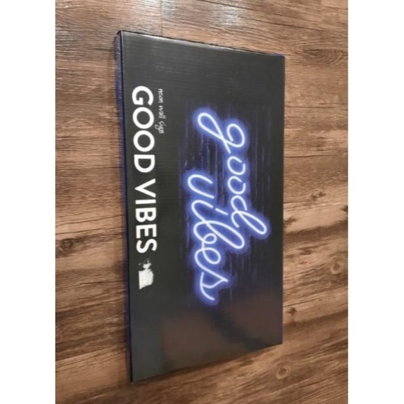 Accents | Blue Good Vibes Neon Sign Led Neon Signs For Wall Decor Neon ...